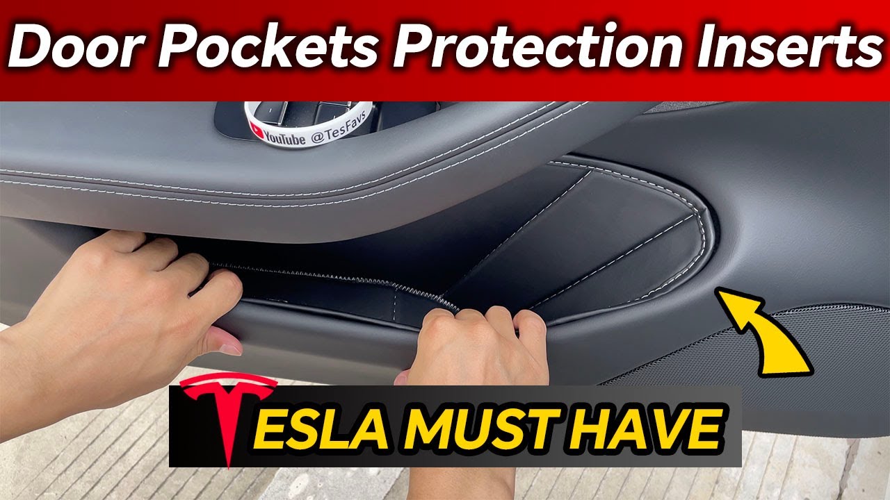Tesla Model 3 Highland Door Storage Protection Inserts - YouTube