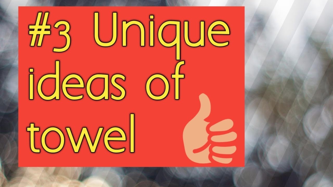 Reuse old towel DIY old towel How old towel reuse Hand towel making ...