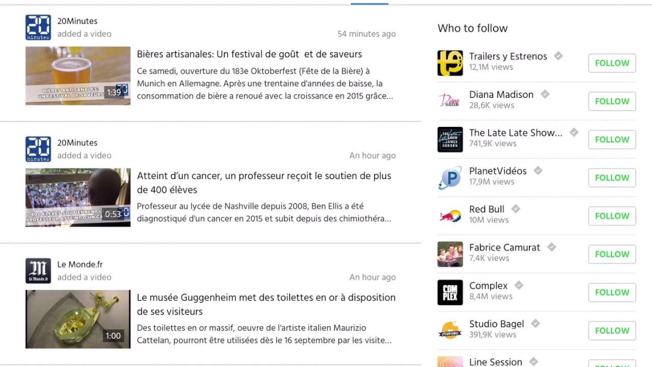 Dailymotion "Following" problem - YouTube