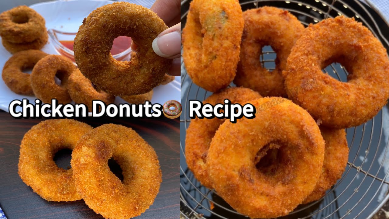 Chicken Donuts Recipe | Crispy Chicken Donut | Chicken Doughnuts ...