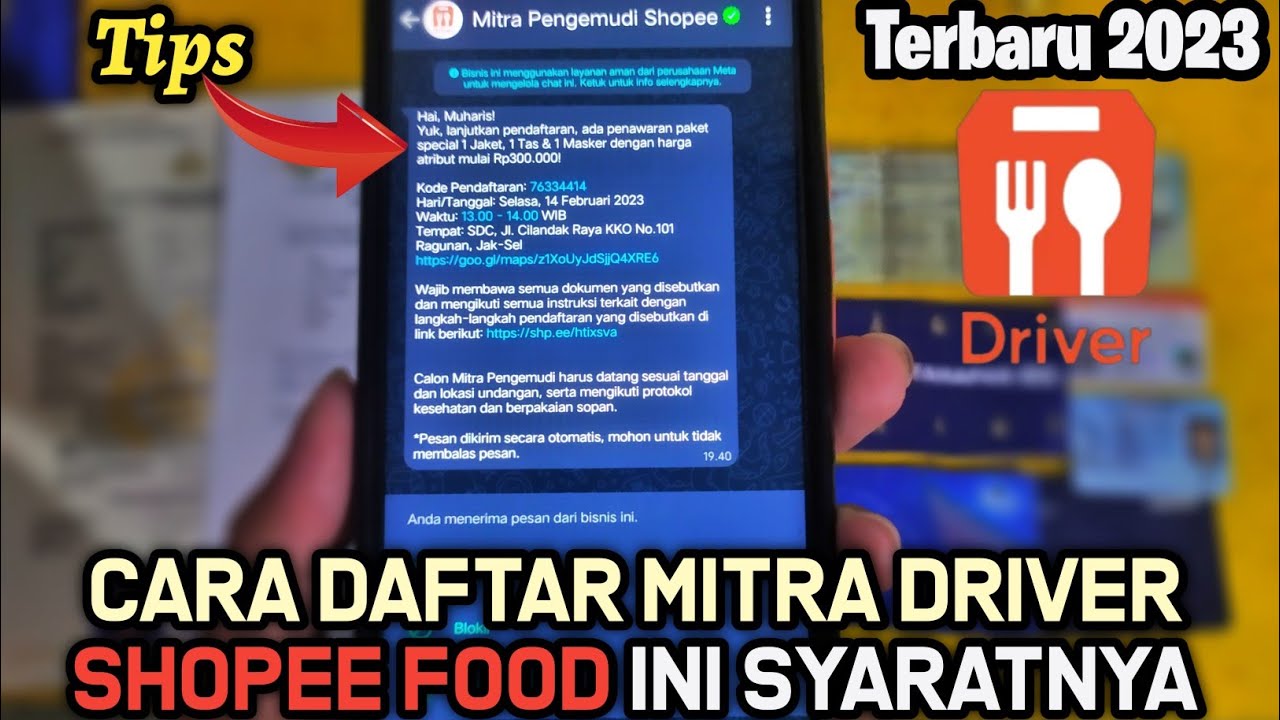 cara daftar driver shopeefood terbaru di aplikasi shopee - YouTube