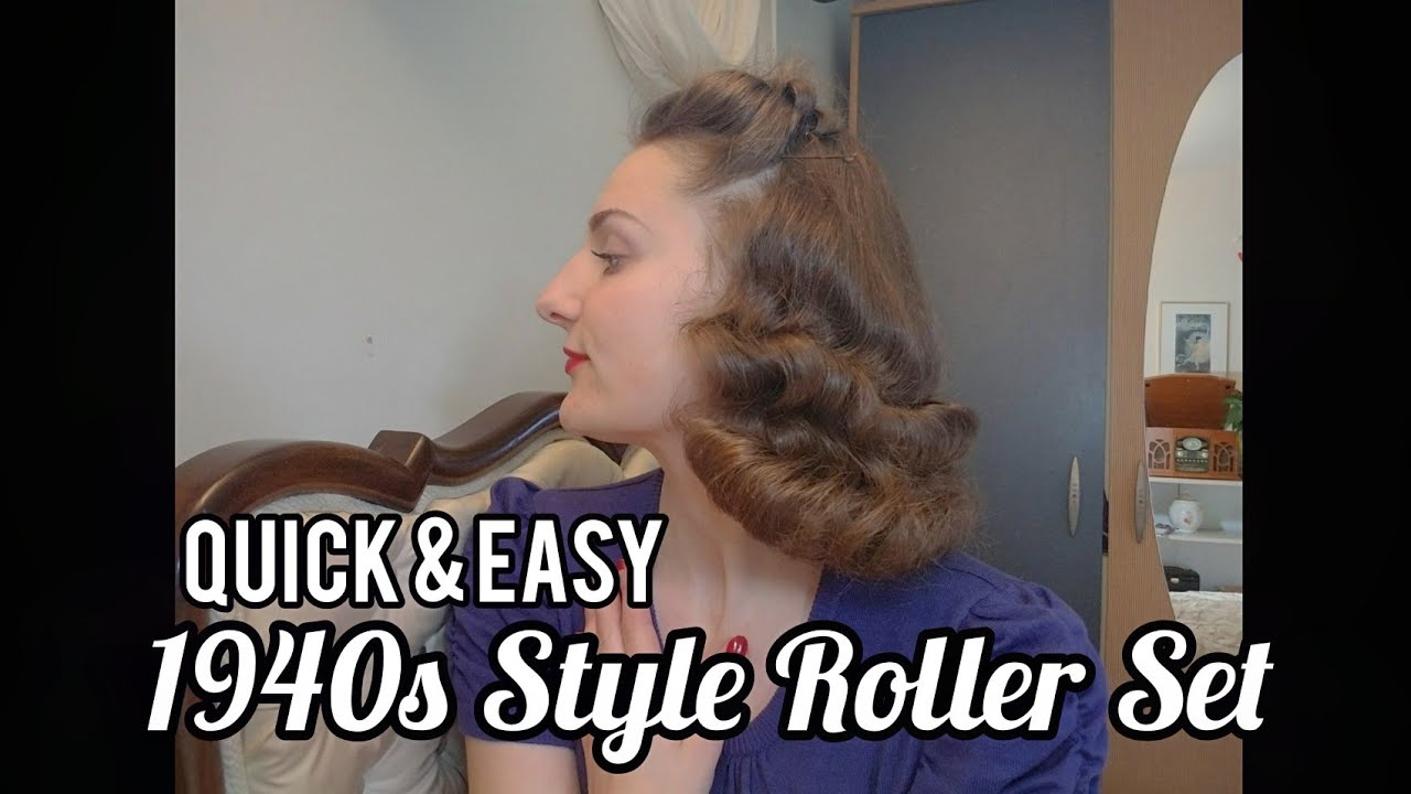 Quick & Easy 1940s Style Roller Set ~ My New Hair Routine - YouTube