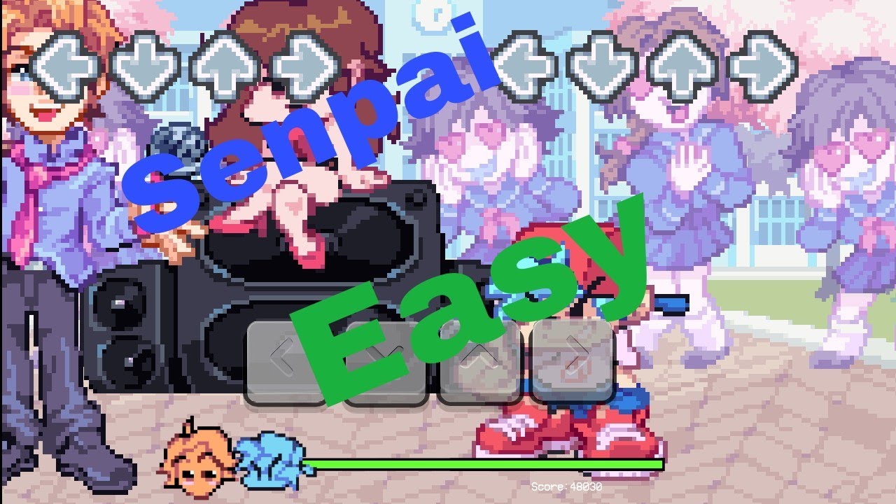 Senpai (Easy) Vs Senpai - Friday Night Funkin Indonesia - YouTube