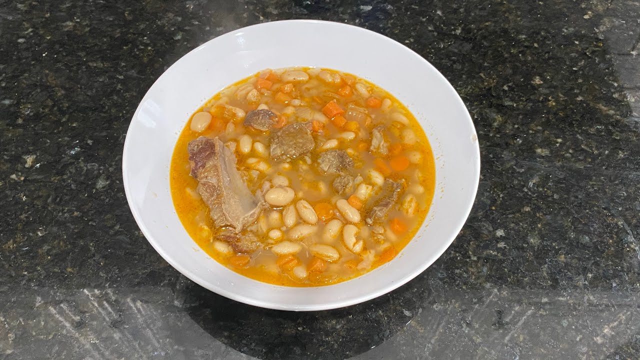Delicious White Beans stew with beef/Quick Winter Recipe - YouTube