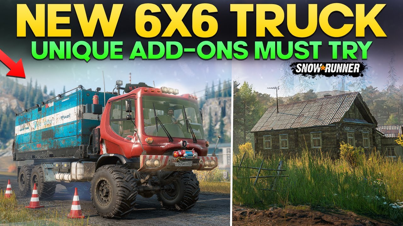 New 6x6 Truck with Unique Add-ons in SnowRunner You Should Try - YouTube