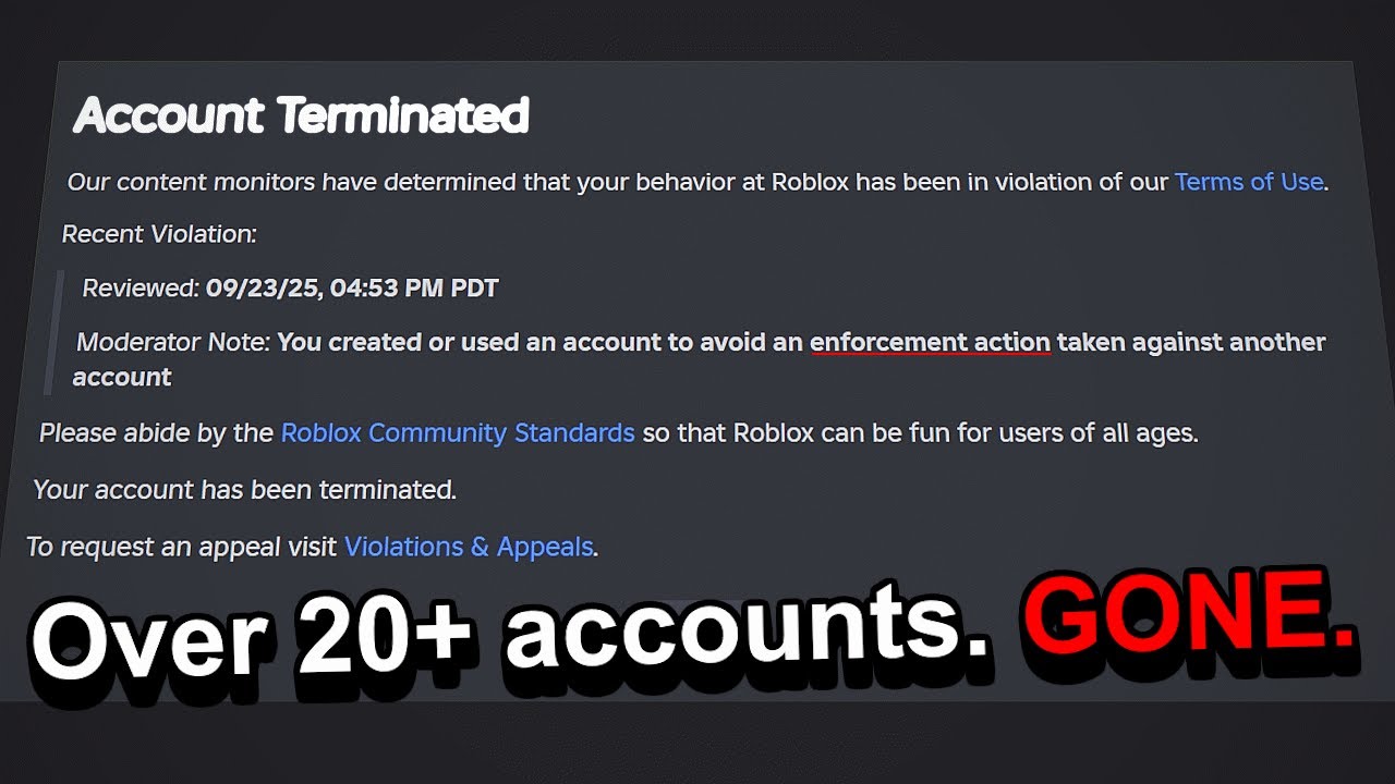 Roblox Falsely Terminated My Accounts - YouTube