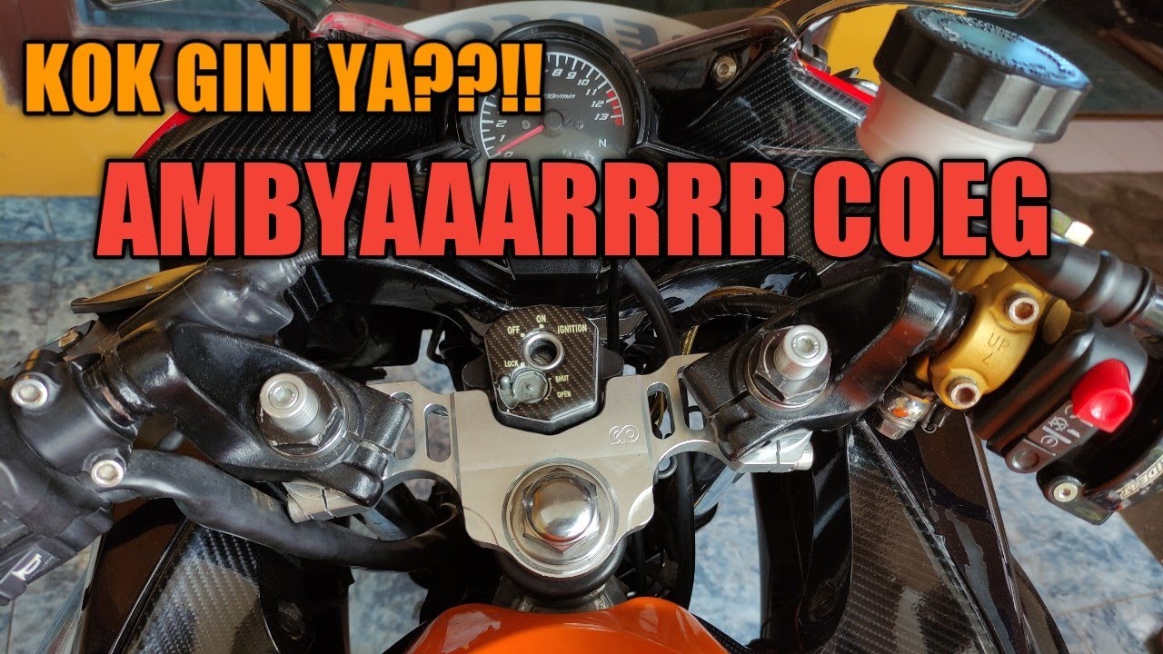 CBR 150 PASANG TRIPLE CLAMP ALUMUNIUM RACE PRO. KOK MALAH JADI GINI ...