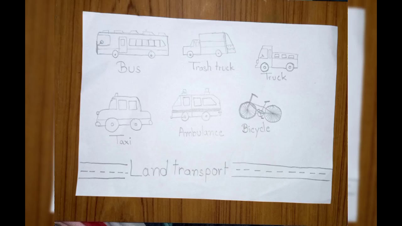 easy land transport drawing for kids |learn with soha |easy art and ...