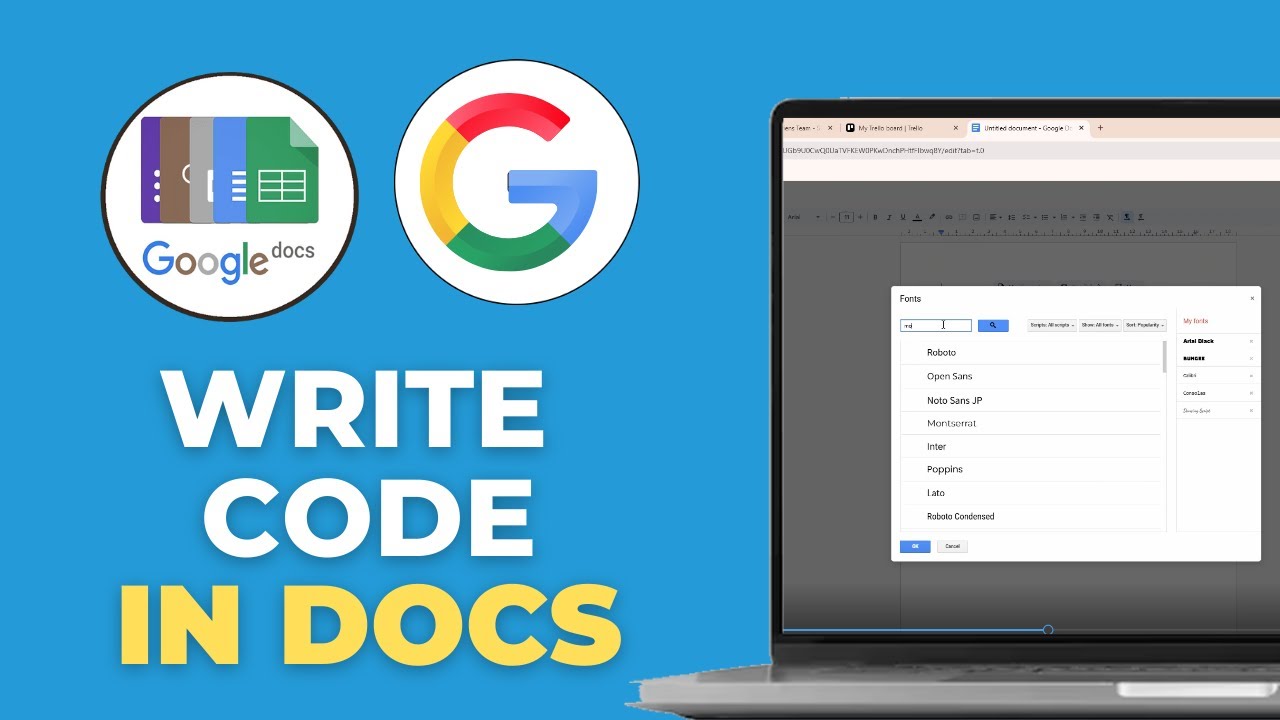 How To Write Code In Google Docs - YouTube