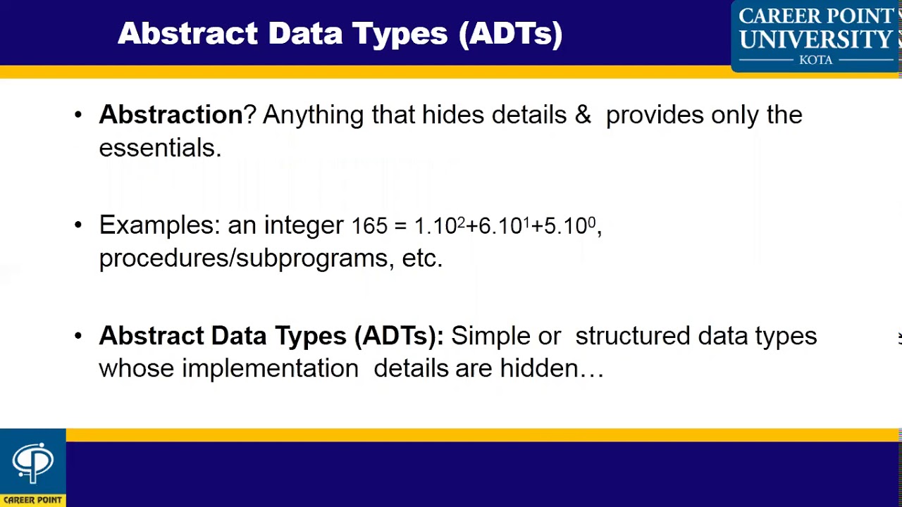 Types Of Data Structures And Algorithmslecture 3 Youtube