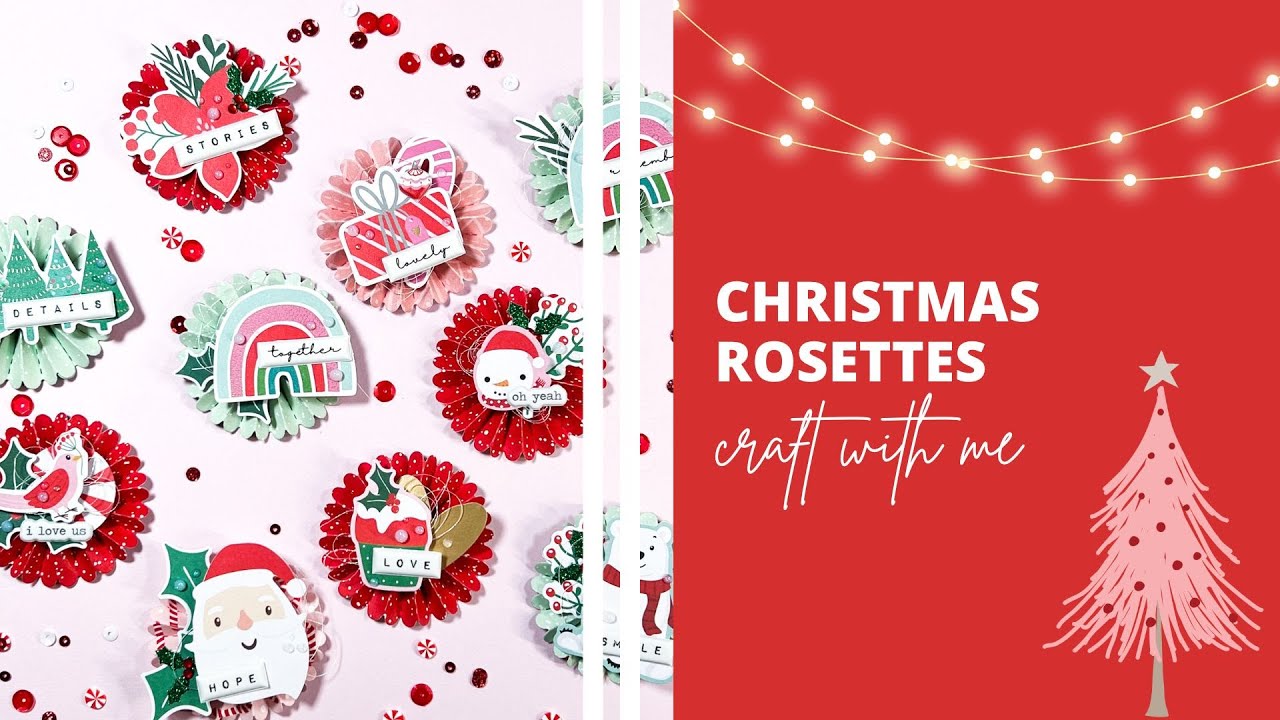 12 Days of Craftmas // Day 5 - Christmas Rosettes - YouTube