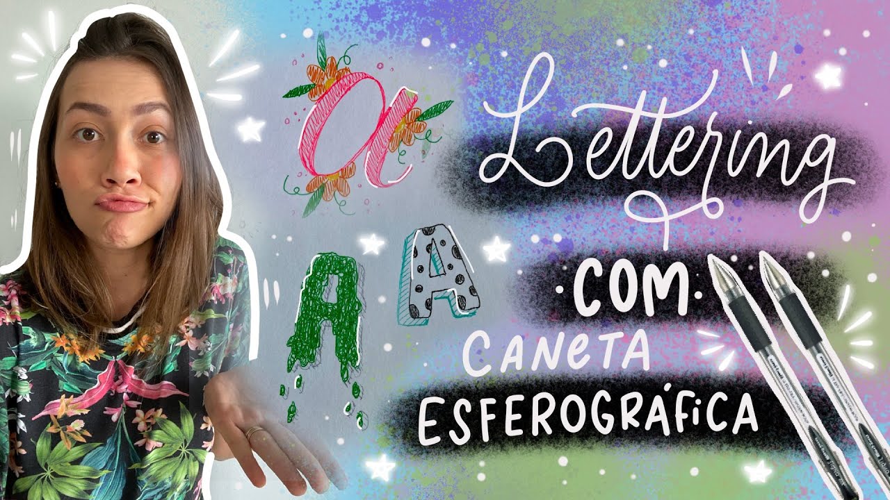 Lettering do zero usando apenas Caneta Esferográfica! Deu certo ...