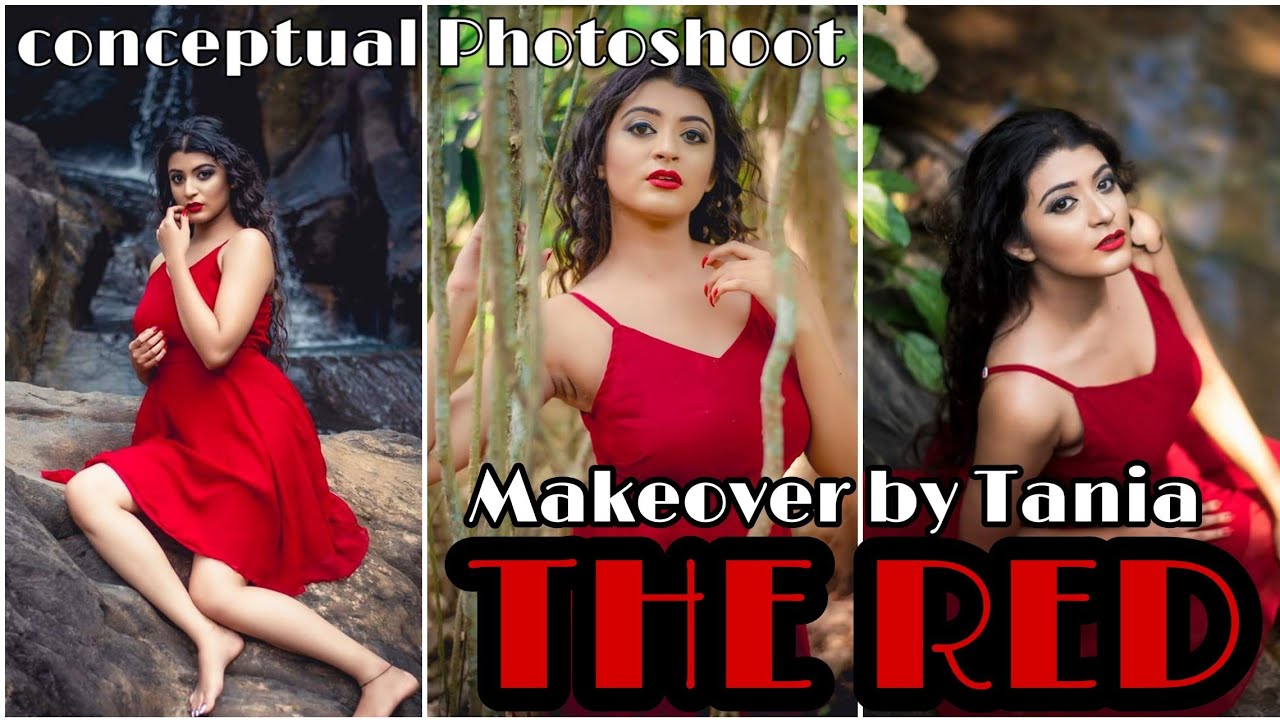 ️🍷THE RED🔥💋 || Bold look Makeover💄|| Conceptual Photography || Sexy ...