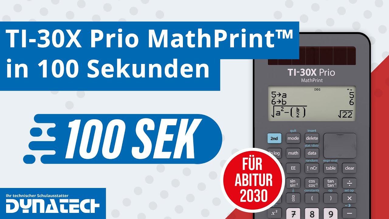 Warum der TI-30X Prio MathPrint™ - 11 Gründe in 100 Sekunden - YouTube