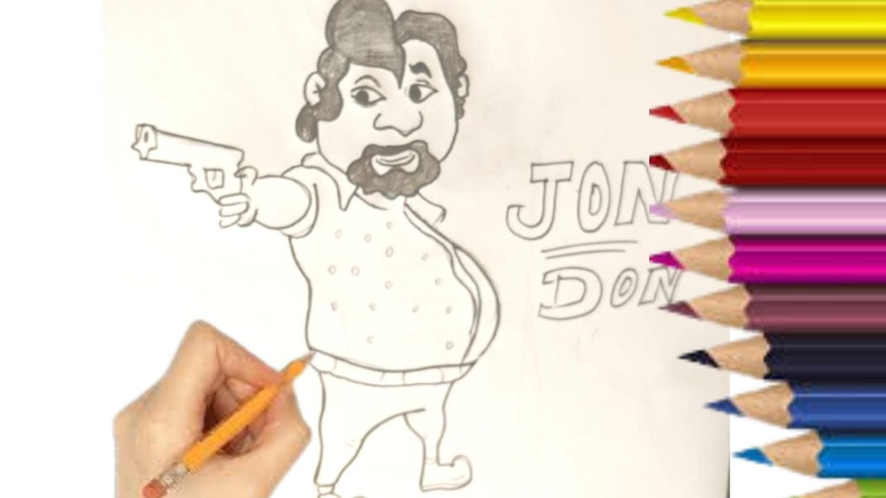 How To Draw John From Motu Patlu|| Step By Step John Drawing||John Art ...