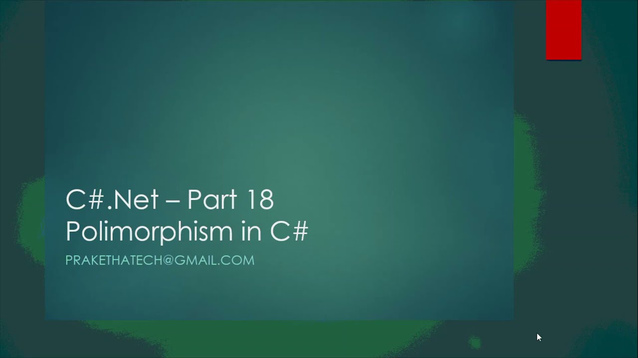 Cnet Part 18 Polymorphism In C C Malayalam Tutorial Youtube 6759