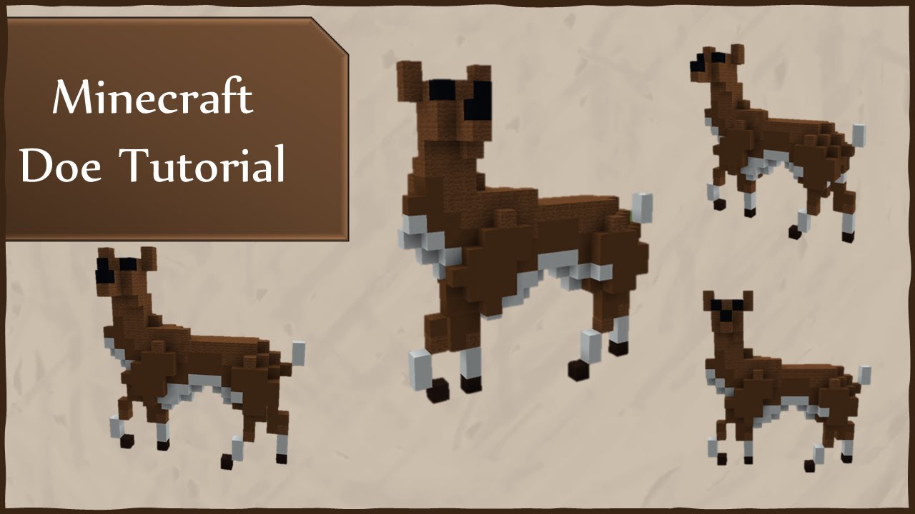 Minecraft: How to build a Beautiful Doe - YouTube