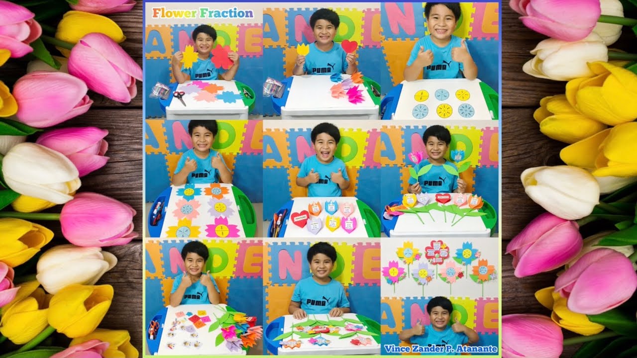 Flower Fraction Craft - YouTube
