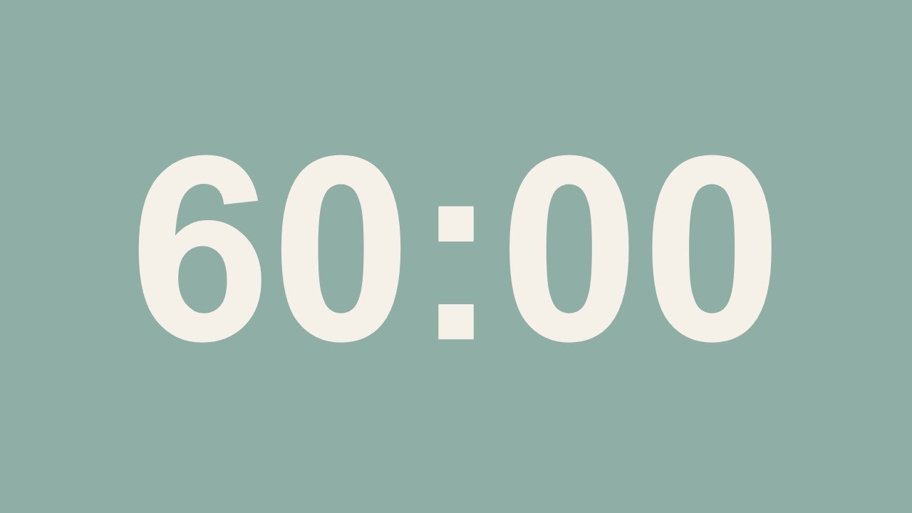 60 Minute Countdown Timer – No Sound | Focus, Study, Deep Work - YouTube