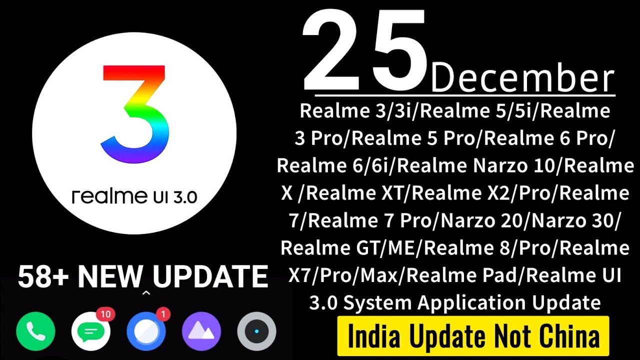 Realme December 2021 New Update Features | Realme 3/5/6/7/8 Pro/6/6i/7 ...