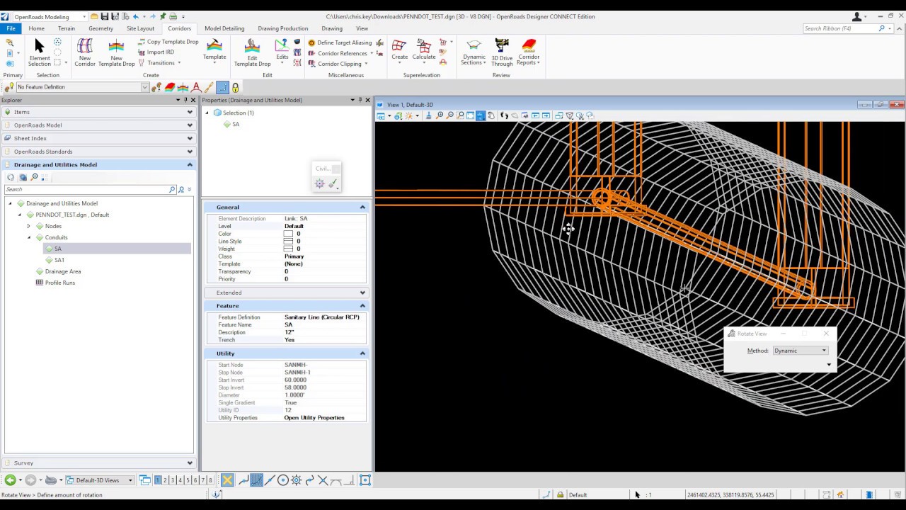 OpenRoads Designer - Modeling Boring Tunnels for SUDA Conduits - YouTube