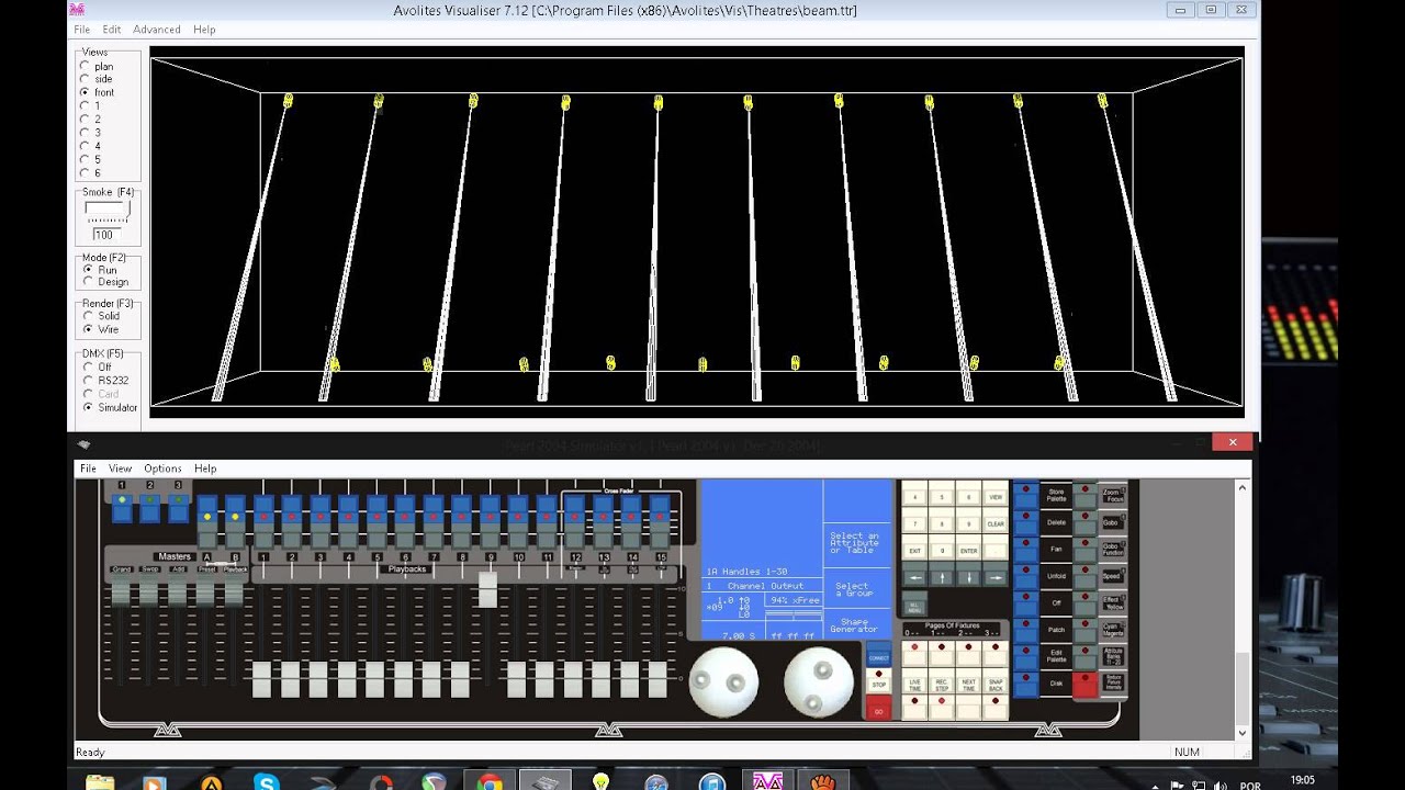 Demonstraçao Simulador + Vizualizador Avolite - YouTube