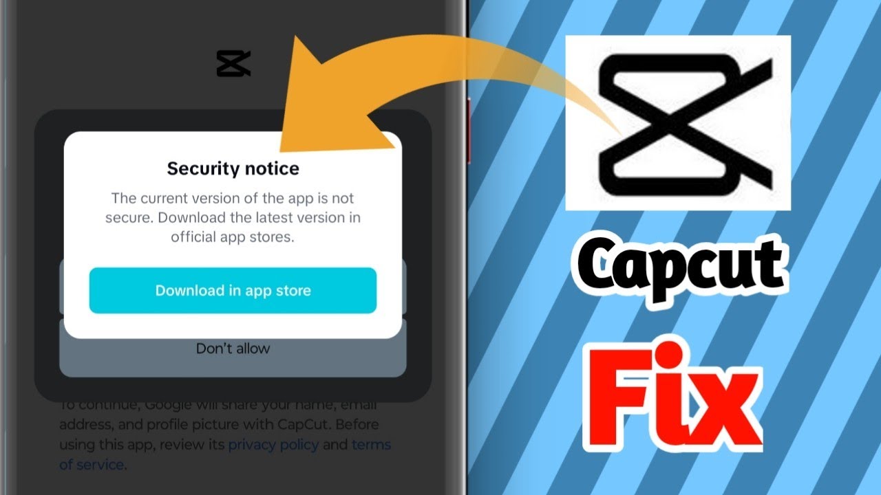 Capcut Security Notice Problem Fixed 200% | How to fix capcut security Notice Problem - YouTube