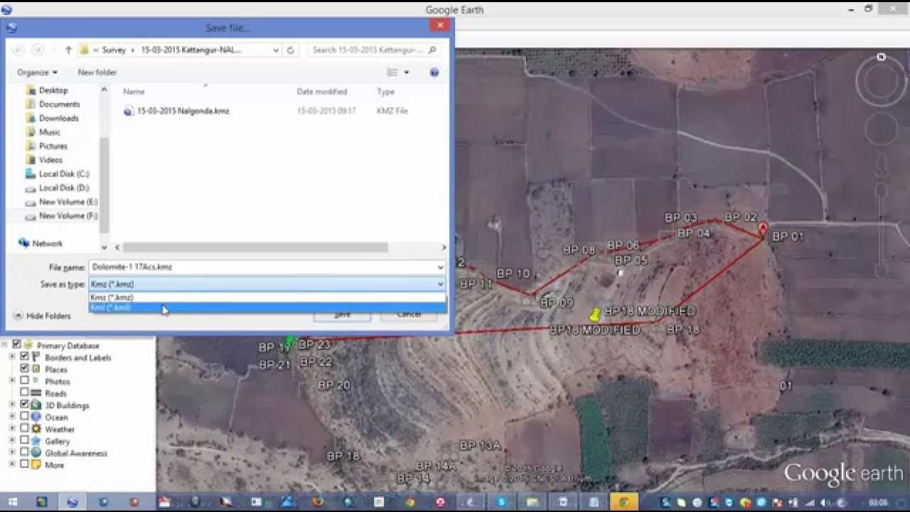 Create kml or kmz file from Google Earth - YouTube