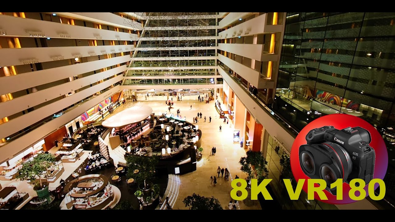 8K VR180 MASSIVE MARINA BAY SANDS MBS HOTEL LOBBY in Singapore 5 Star ...