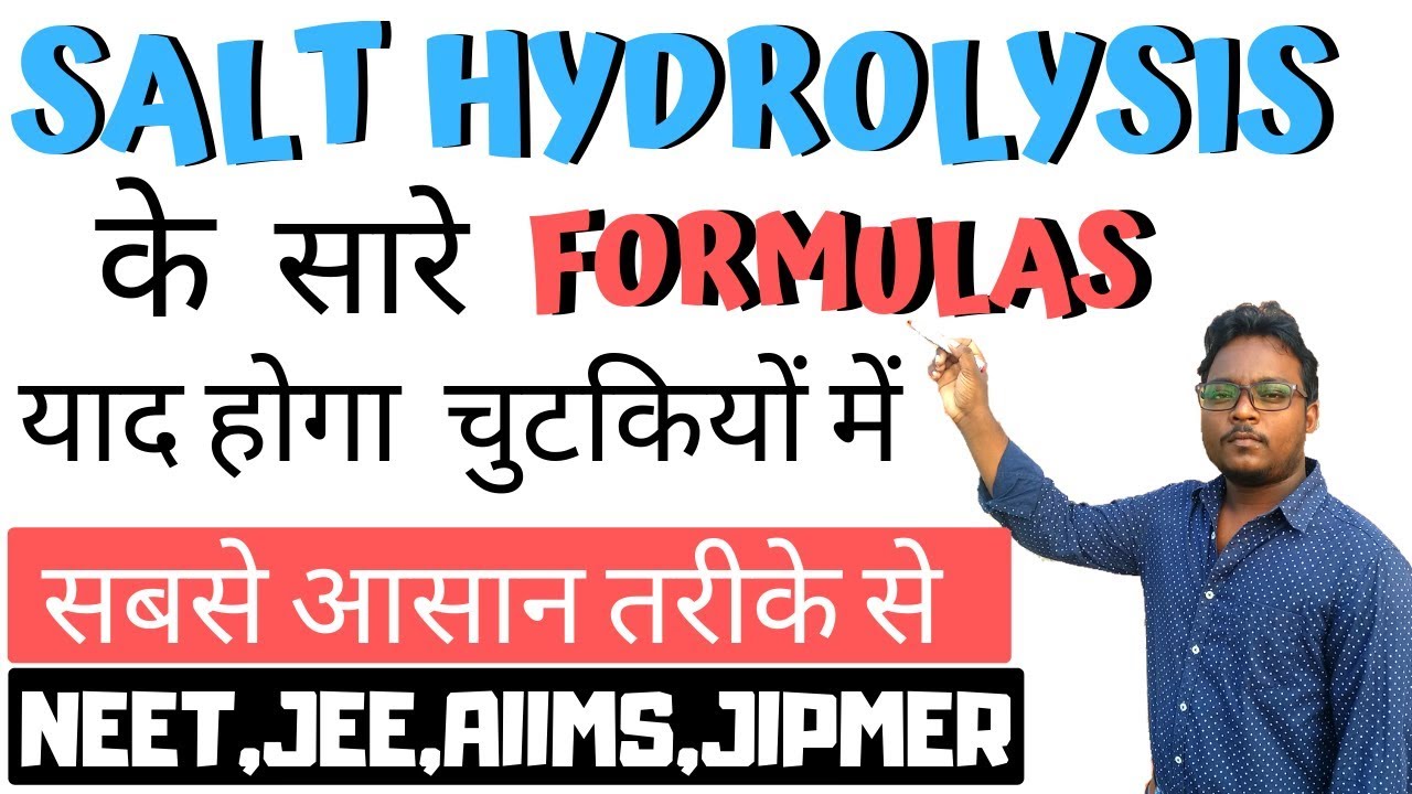 Simple trick to learn all the formulas of salt hydrolysis | Ionic ...