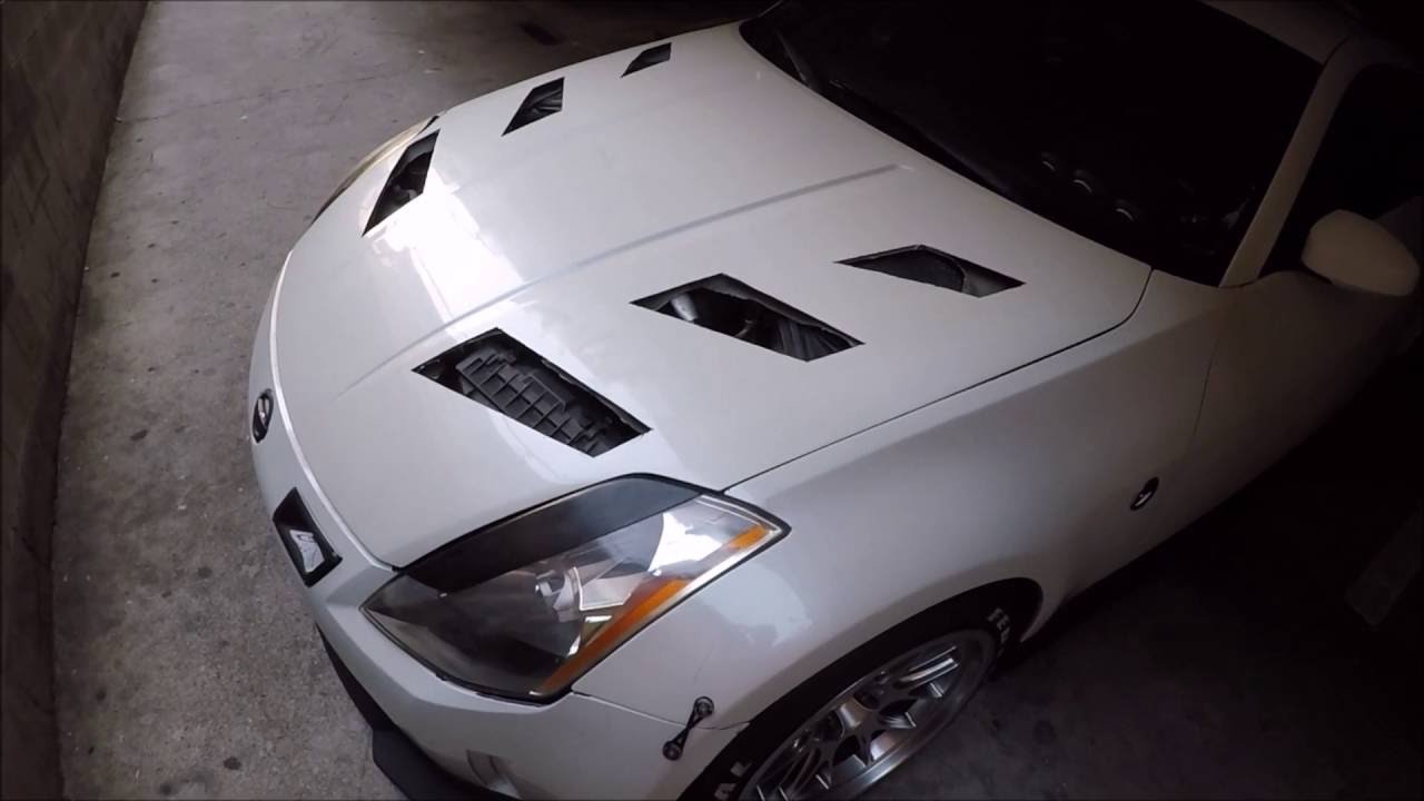 350z DIY VENTED HOOD - YouTube