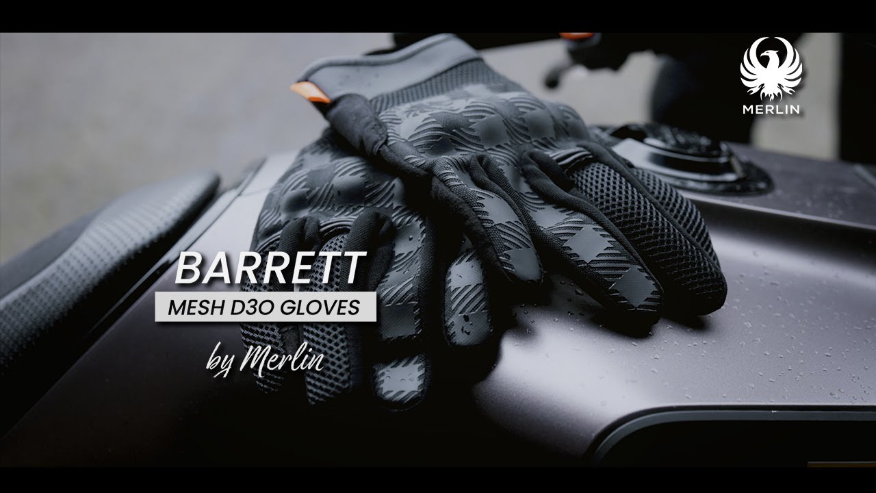 Merlin Barrett Mesh D3O Motorcycle Gloves - YouTube