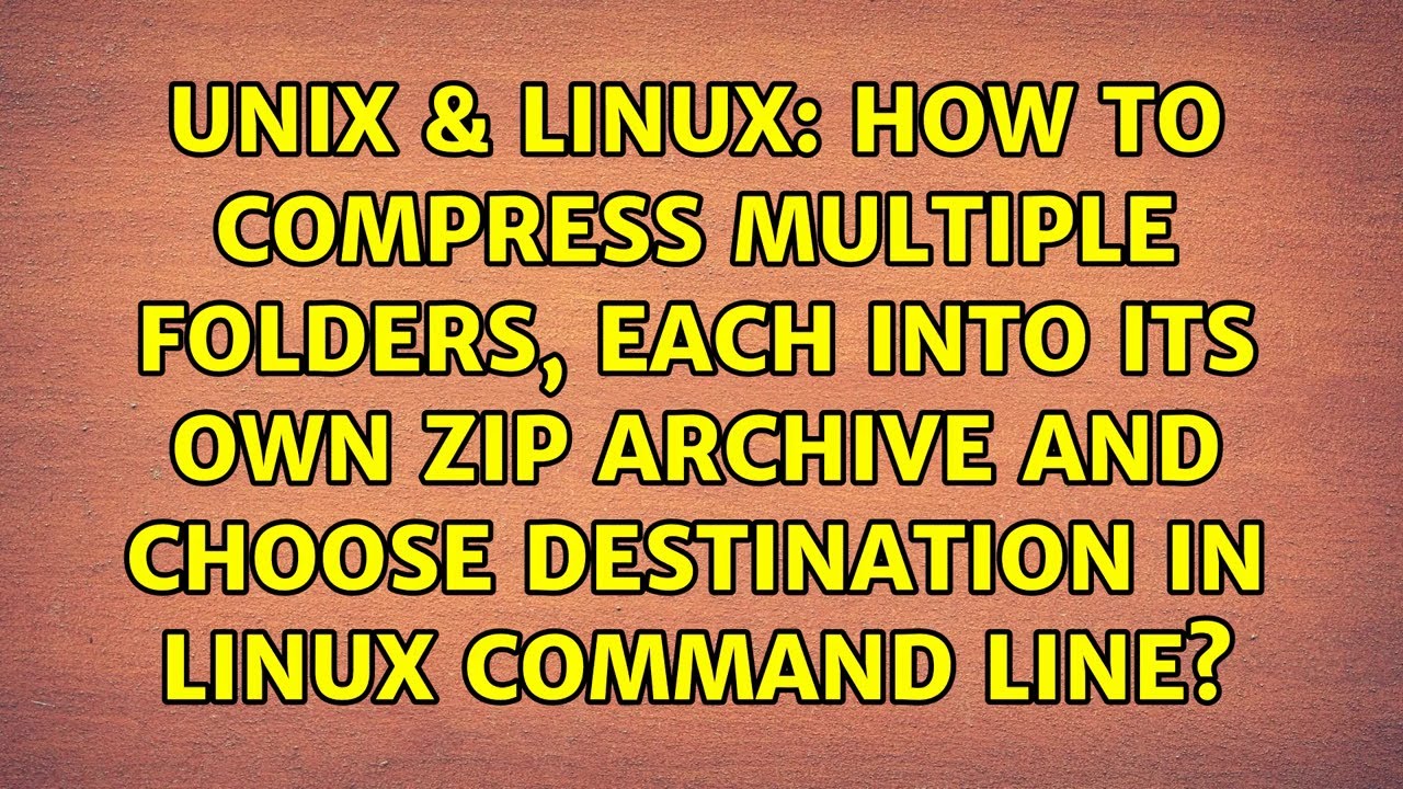 How to compress multiple folders, each into its own zip archive and ...