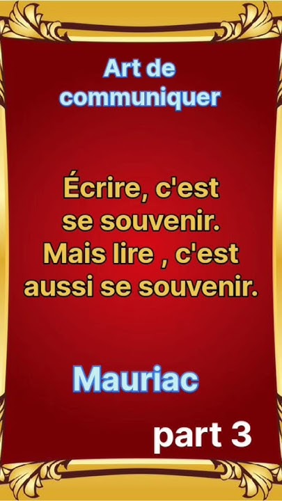 art de communiquer....part 3 - YouTube