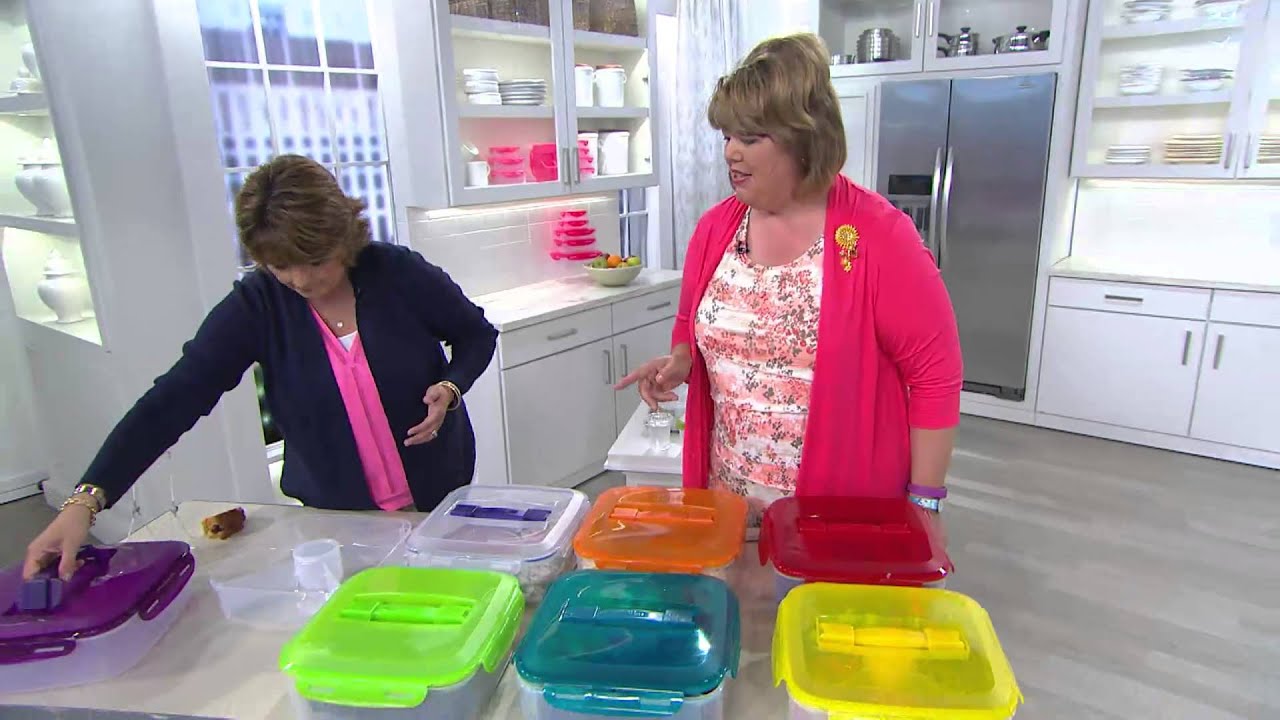 Lock & Lock Appetizer Tray with Color Handle Lid with Jill Bauer - YouTube
