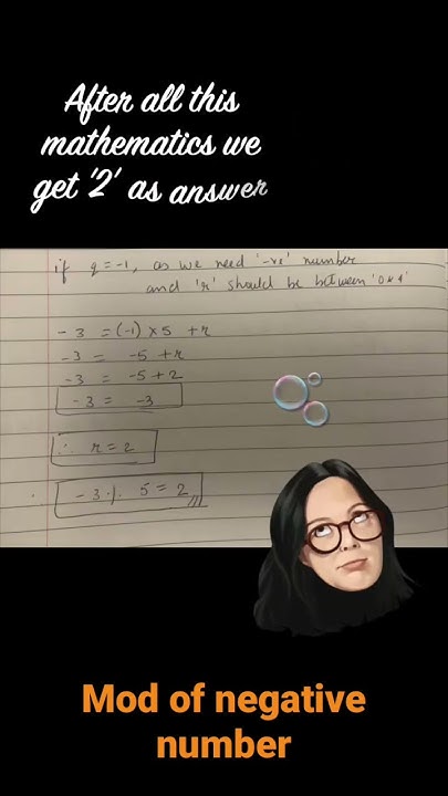 Mod of negative number #shorts #macclesfield #maths - YouTube