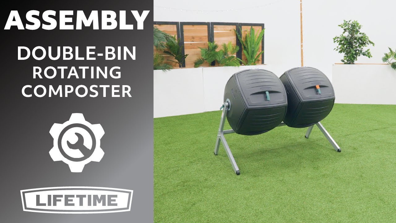Lifetime Double-Bin Rotating Composter | Lifetime Assembly Video - YouTube
