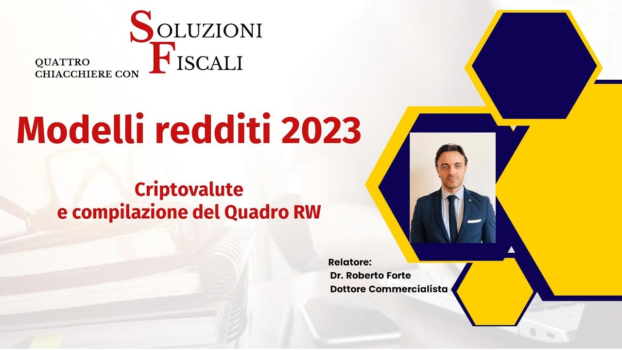 MODELLO REDDITI Criptovalute e compilazione del Quadro RW - YouTube