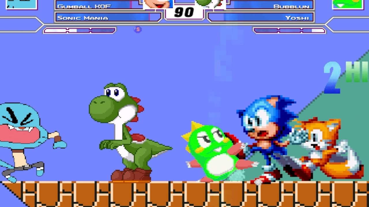 TEAM GUMBALL KOF & SONIC MANIA vs TEAM BUBBLUN & YOSHI - YouTube