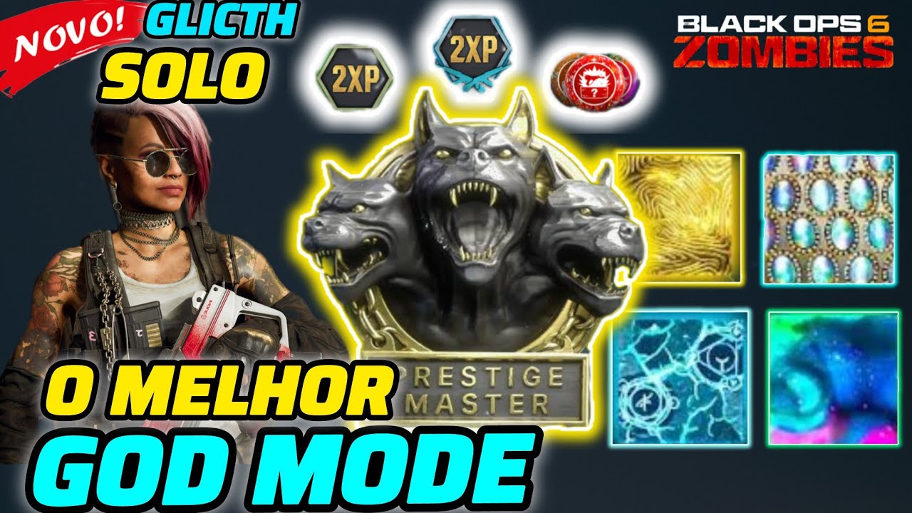 Glitch Zombies BO6 Novo GOD MODE SOLO Farm XP Camuflagem Prestígio # ...