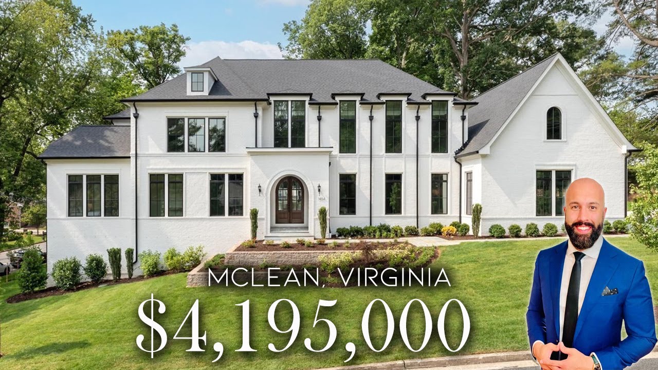 Stately Single Family House in McLean Virginia | New Construction Luxury Home Tour - YouTube