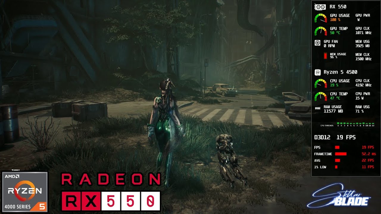 Stellar Blade Demo | RX 550 4GB - YouTube