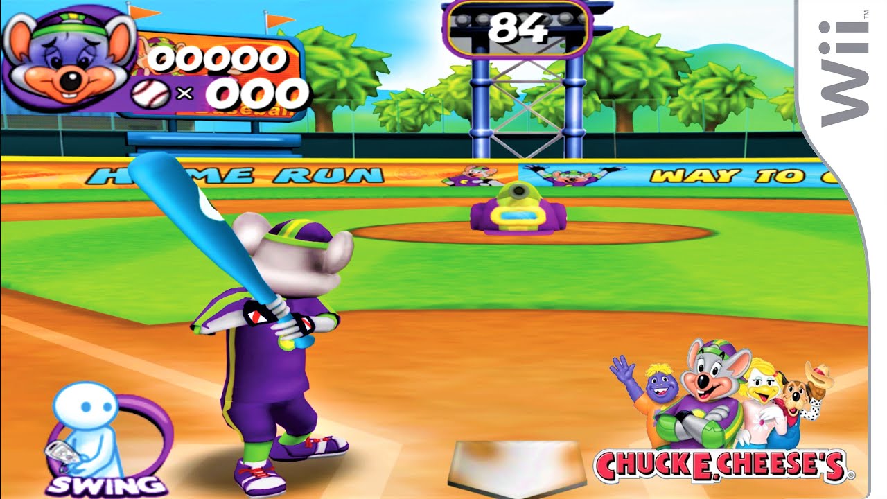 Chuck E. Cheese's Sports Games | Baseball Game | 4K Wii Dolphin ...