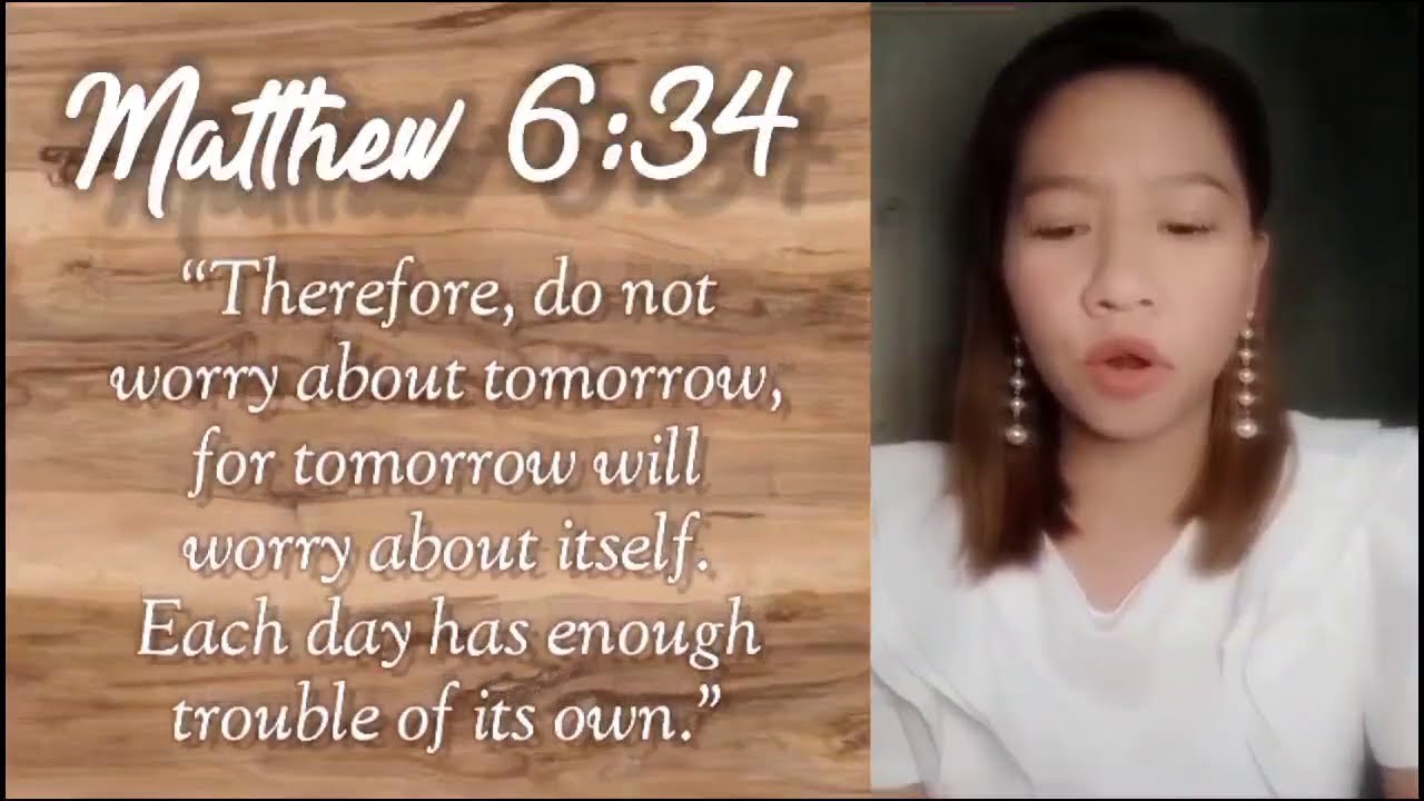 Bible Verse Of The Week : Matthew 6:34 | SSG Of GLAFJENHS - YouTube