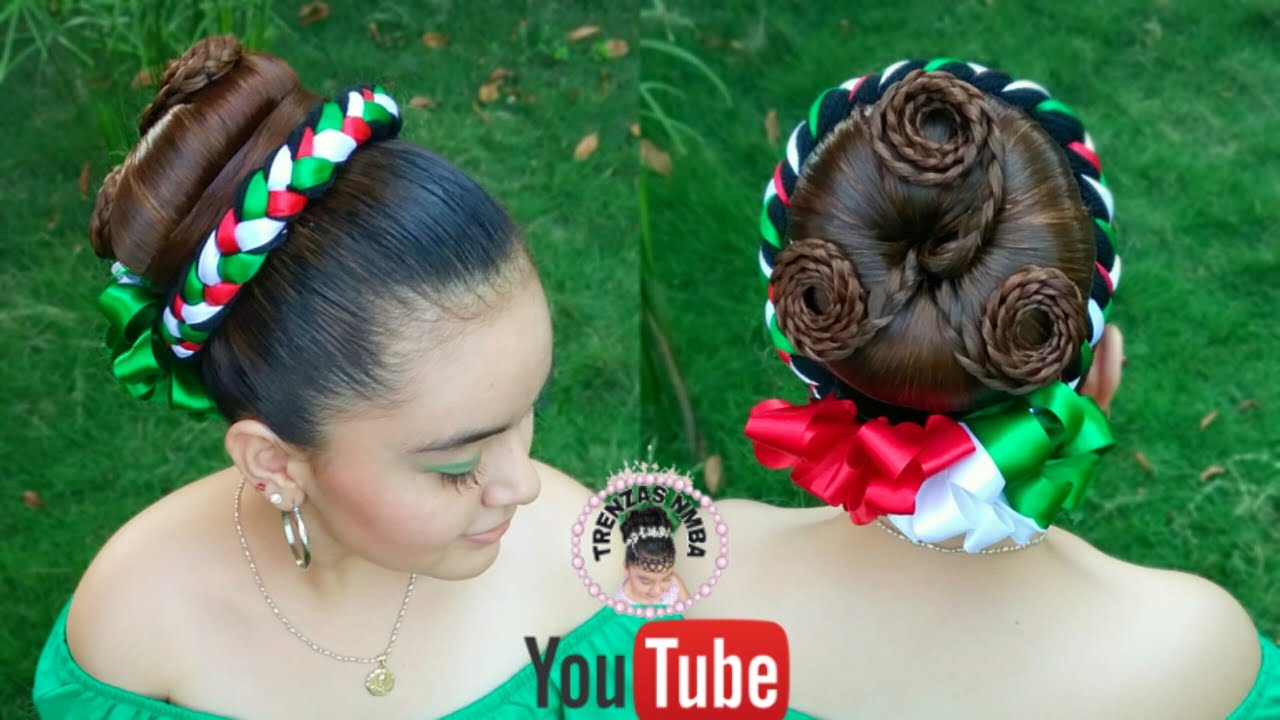 PEINADO ELEGANTE RECOGIDO CHONGO ALTO FÁCIL| PEINADO MEXICANO PARA ...