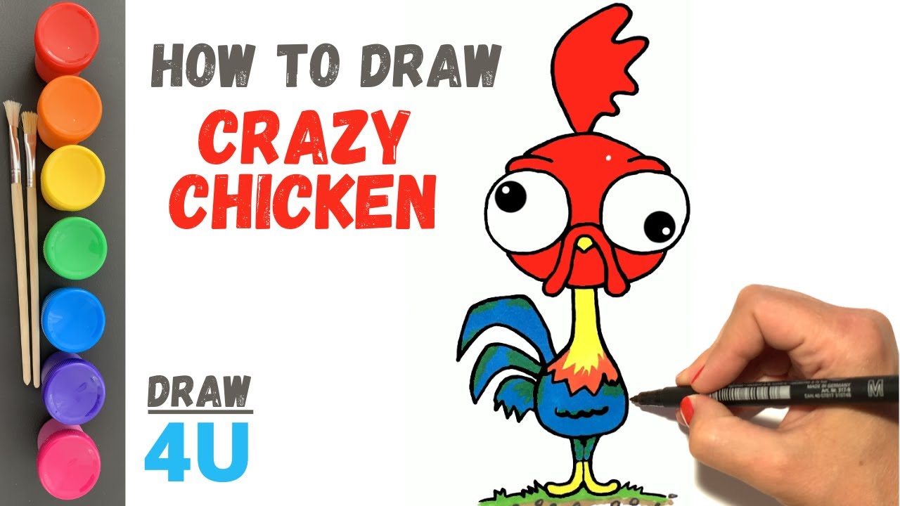 Funny Chicken Drawing