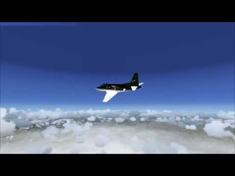 FSX Rockwell Sabreliner 65 T-Rex take off at Milan airport - YouTube