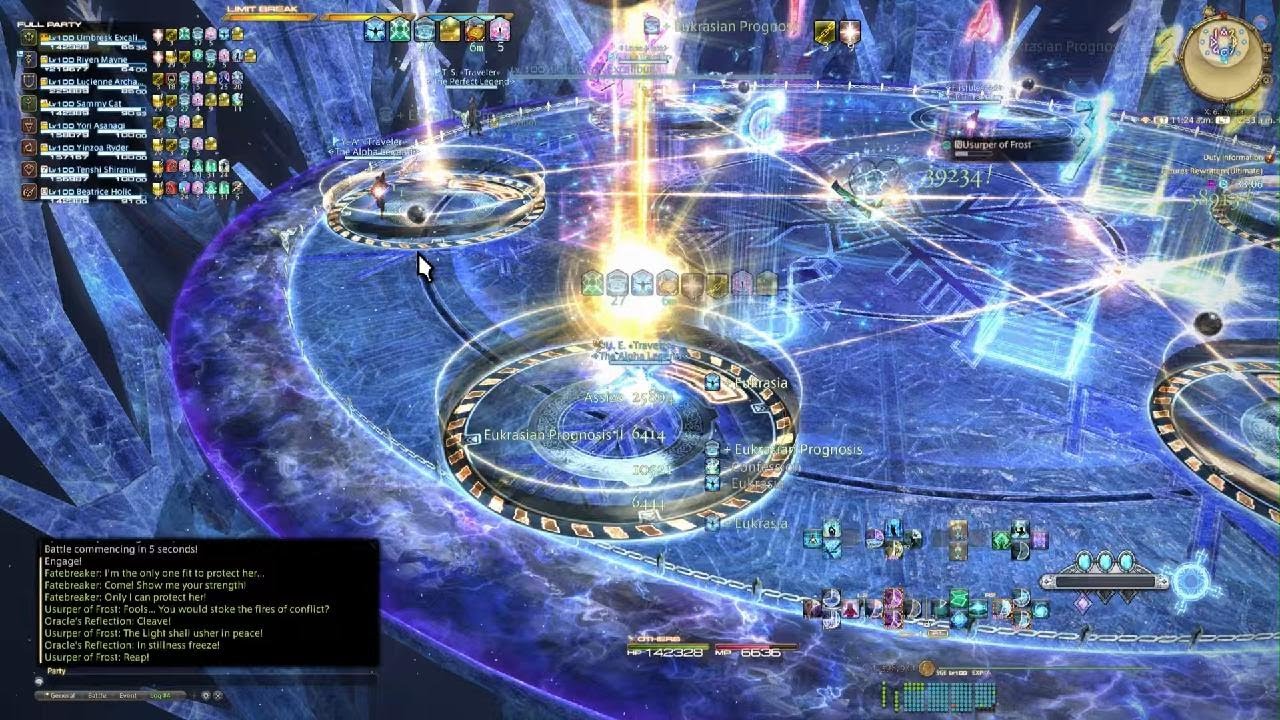 FINAL FANTASY XIV FRU prog, intermission into P4 darklit - YouTube