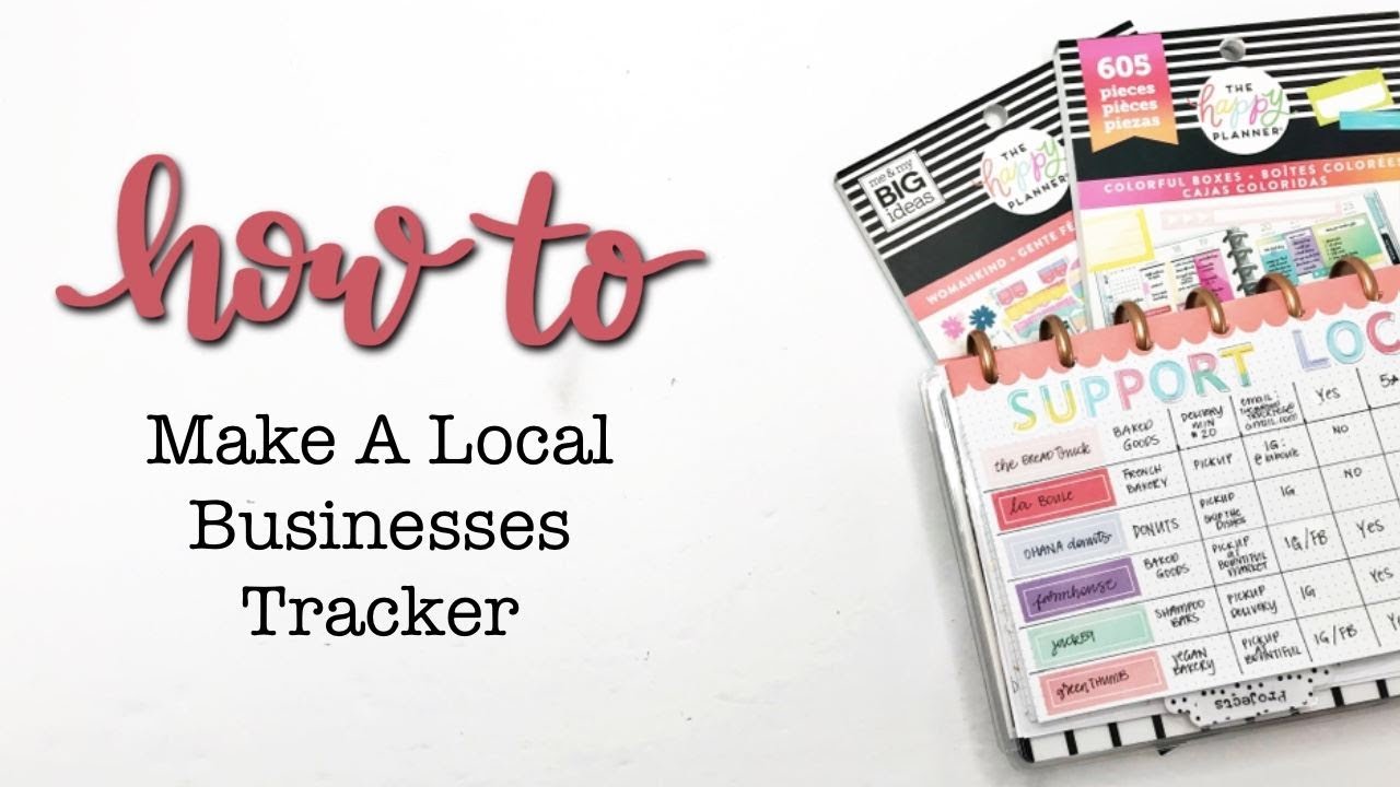 How To Make a Tracker to Support Local Businesses! - YouTube