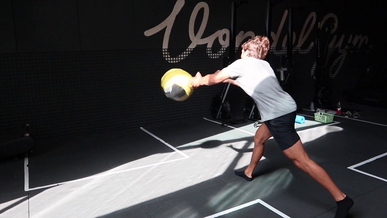 Lateral Wallball Rotation throws - YouTube